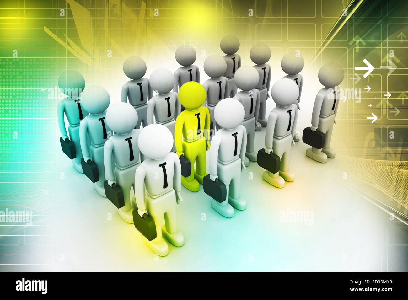 Strong team with leader Stock Photo - Alamy