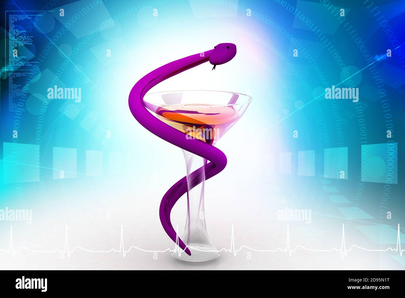 Medical symbol - snake with glass on background Stock Photo - Alamy