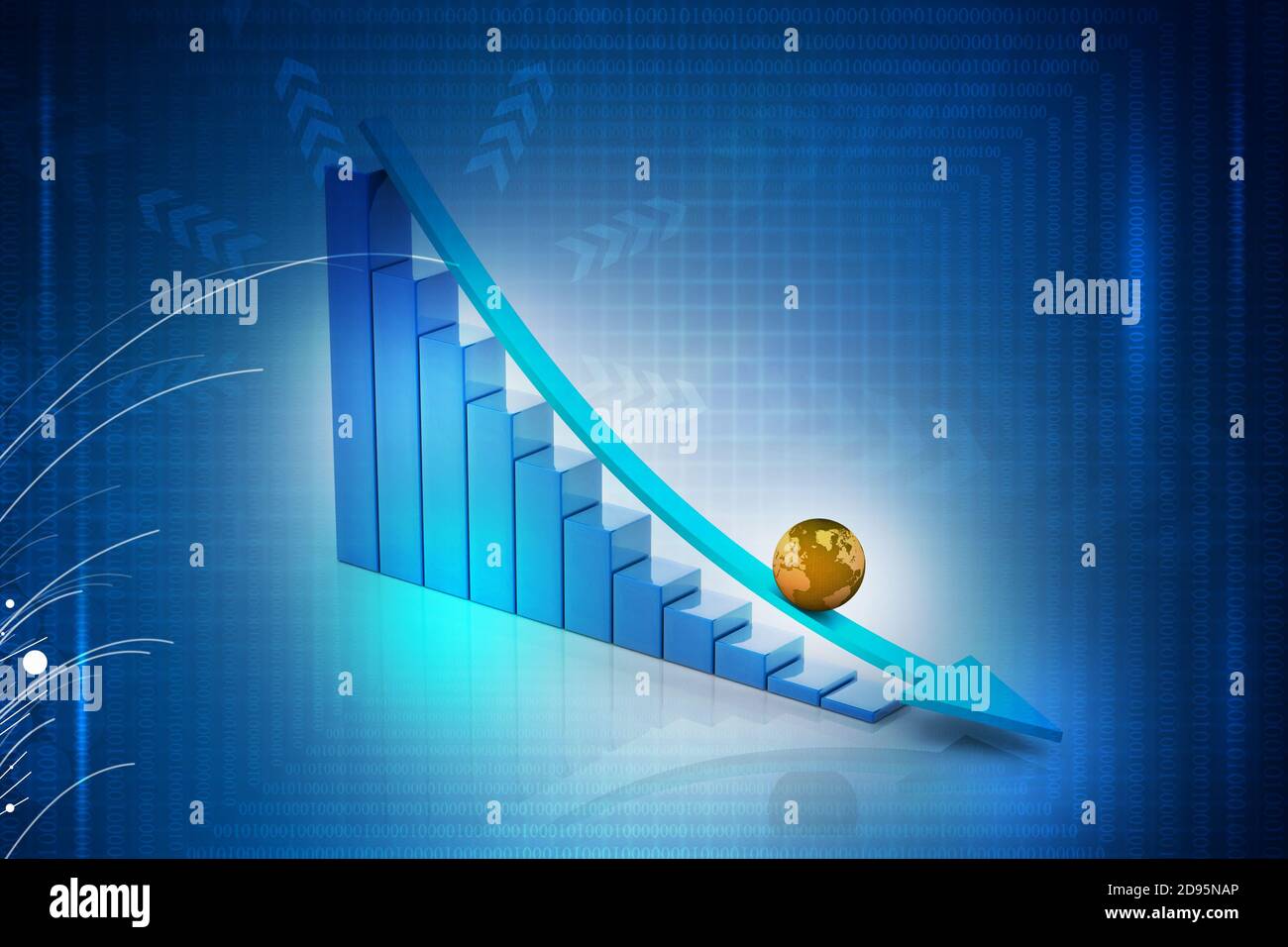 Graph showing decrease in profits Stock Photo - Alamy