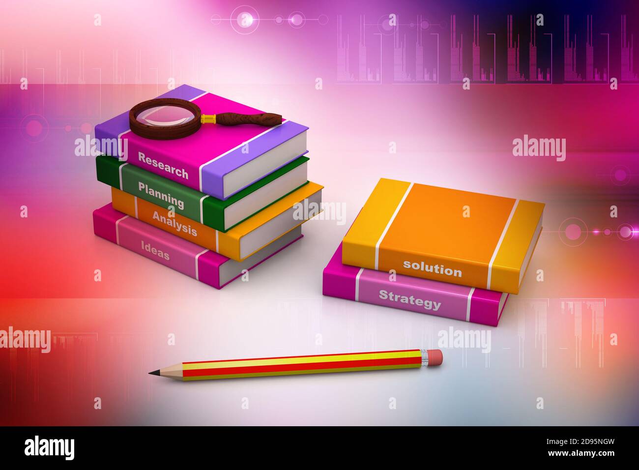 Business book analyzing Stock Photo - Alamy