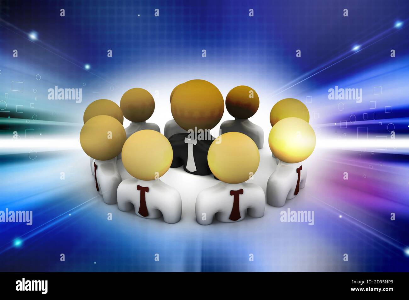 Business group with leader Stock Photo - Alamy