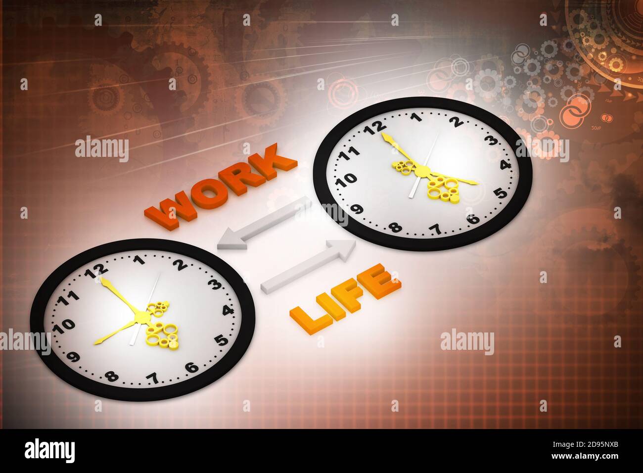 Work & Life Time Stock Photo - Alamy