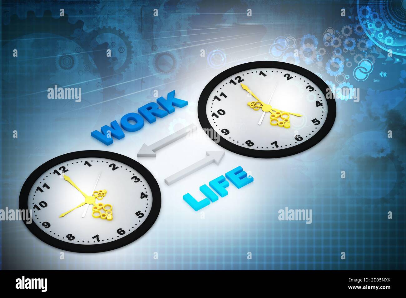 Work & Life Time Stock Photo - Alamy