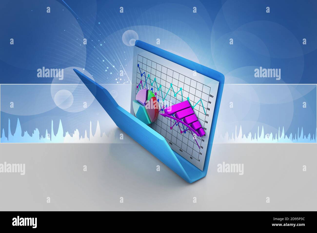 folder with diagram, chart, graph Stock Photo - Alamy
