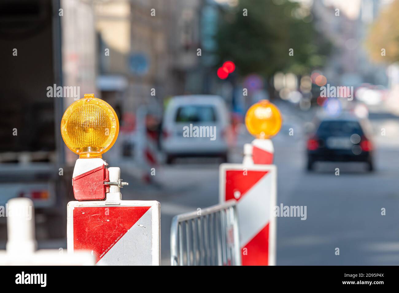 Warning poles hi-res stock photography and images - Alamy