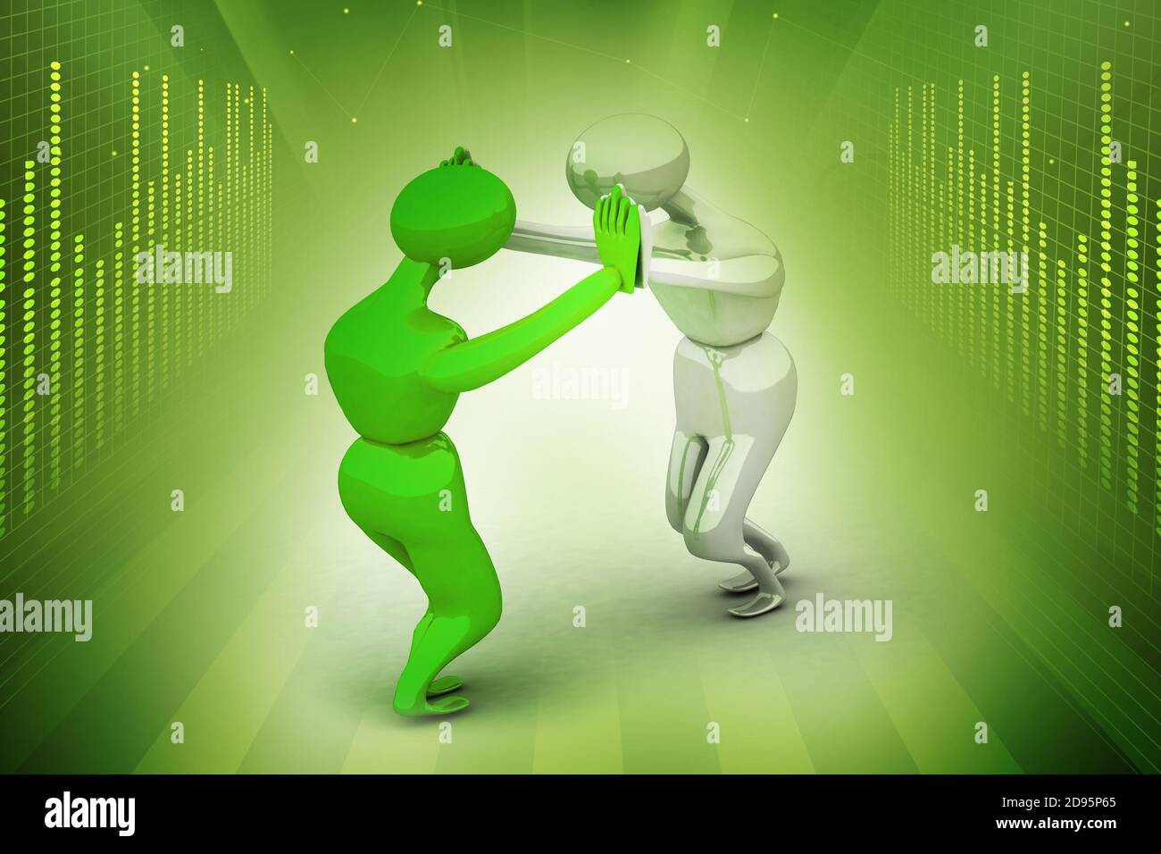 Strong defence. two person having on the fight Stock Photo - Alamy