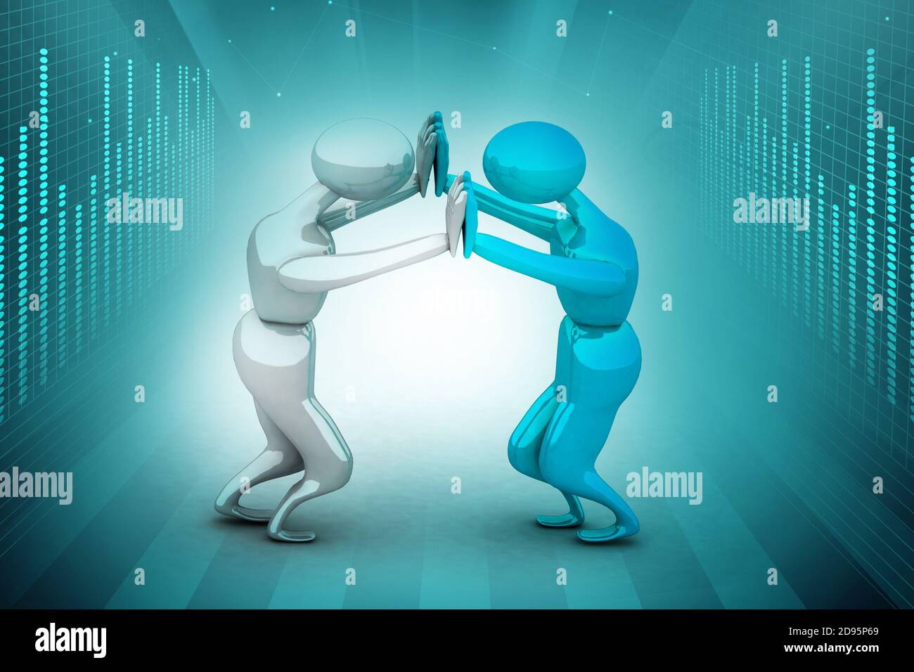 Strong defence. two person having on the fight Stock Photo - Alamy