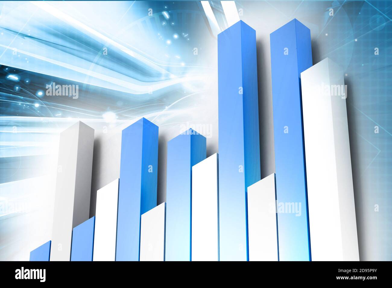 Growing business graph Stock Photo - Alamy
