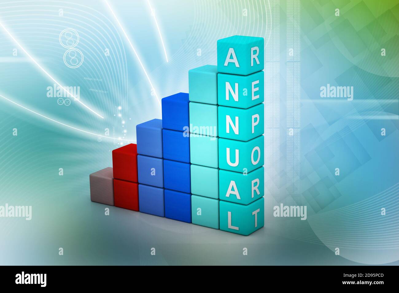 Colorful Annual report graph Stock Photo - Alamy