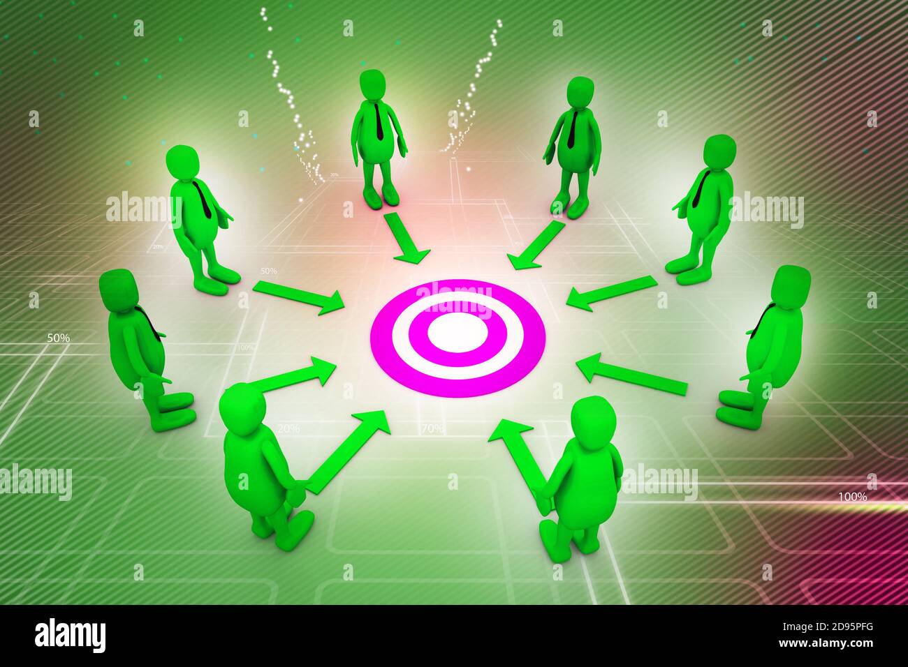 Team work target Stock Photo - Alamy
