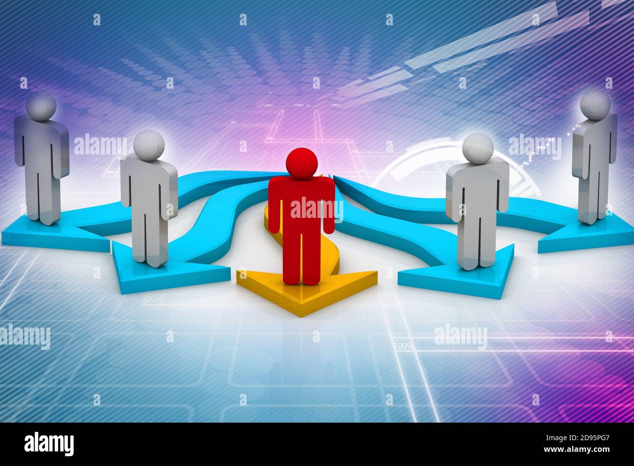 Selecting the right direction Stock Photo - Alamy