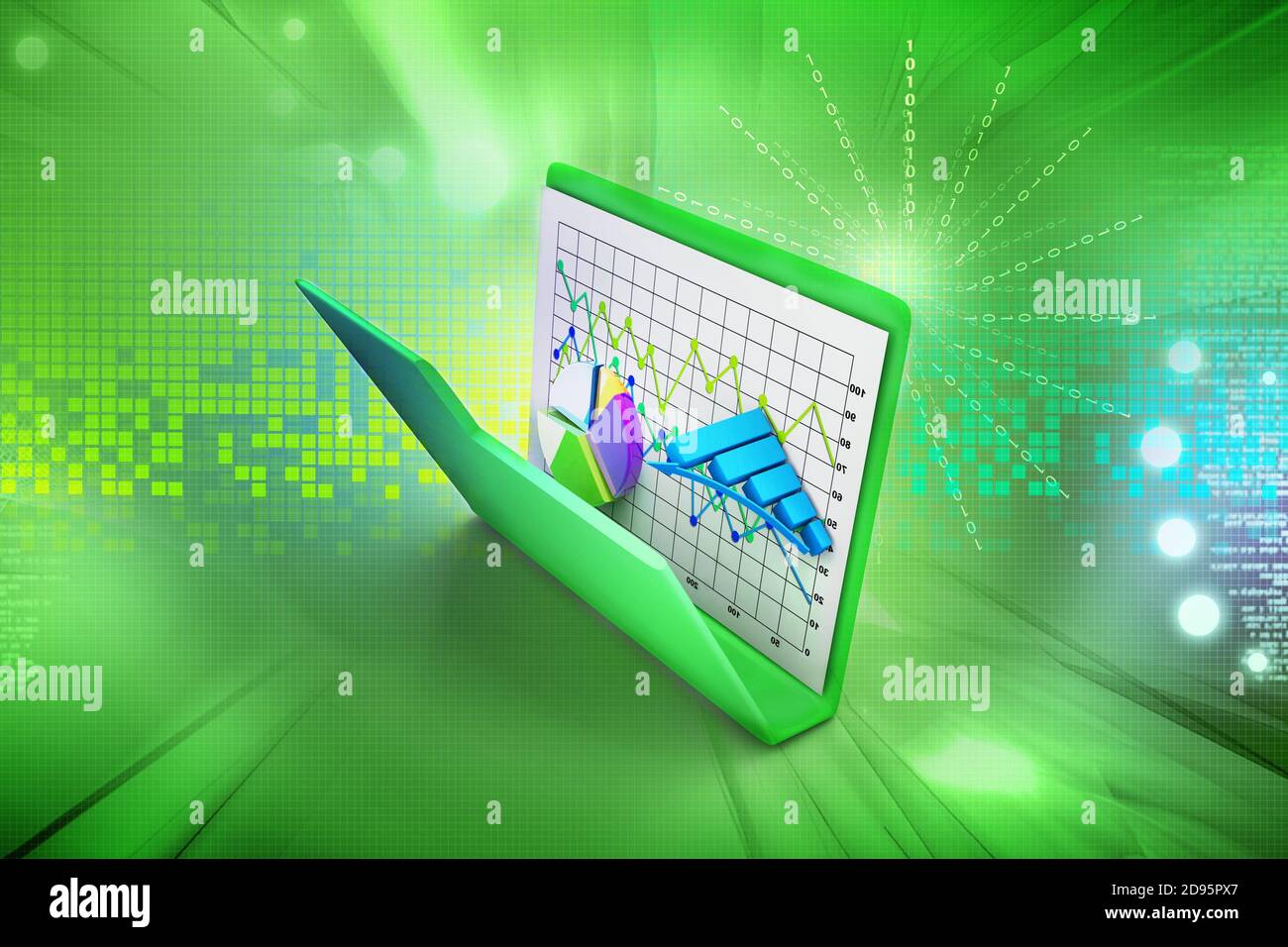 folder with diagram, chart, graph Stock Photo - Alamy