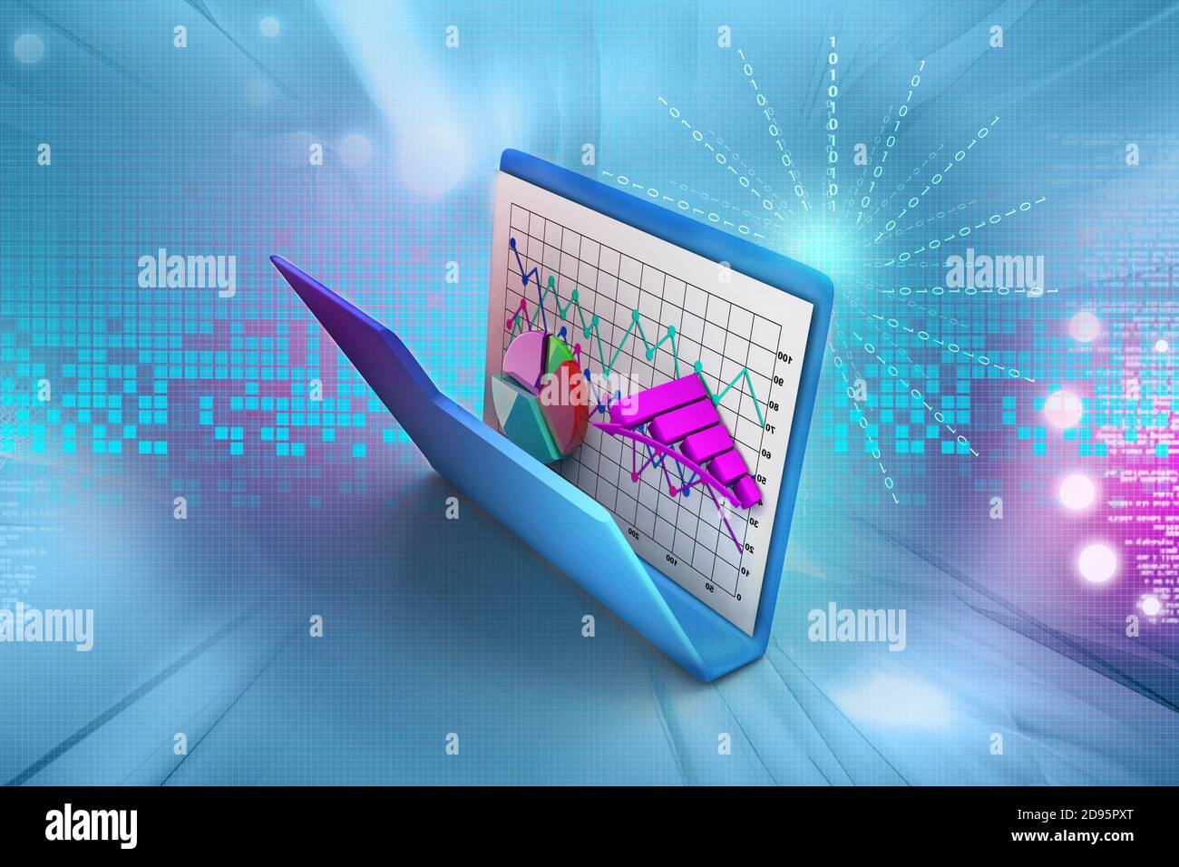 folder with diagram, chart, graph Stock Photo - Alamy