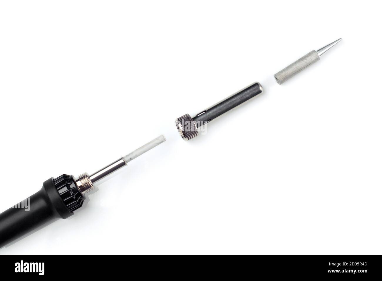 hand soldering iron disassembled on white background isolated Stock ...