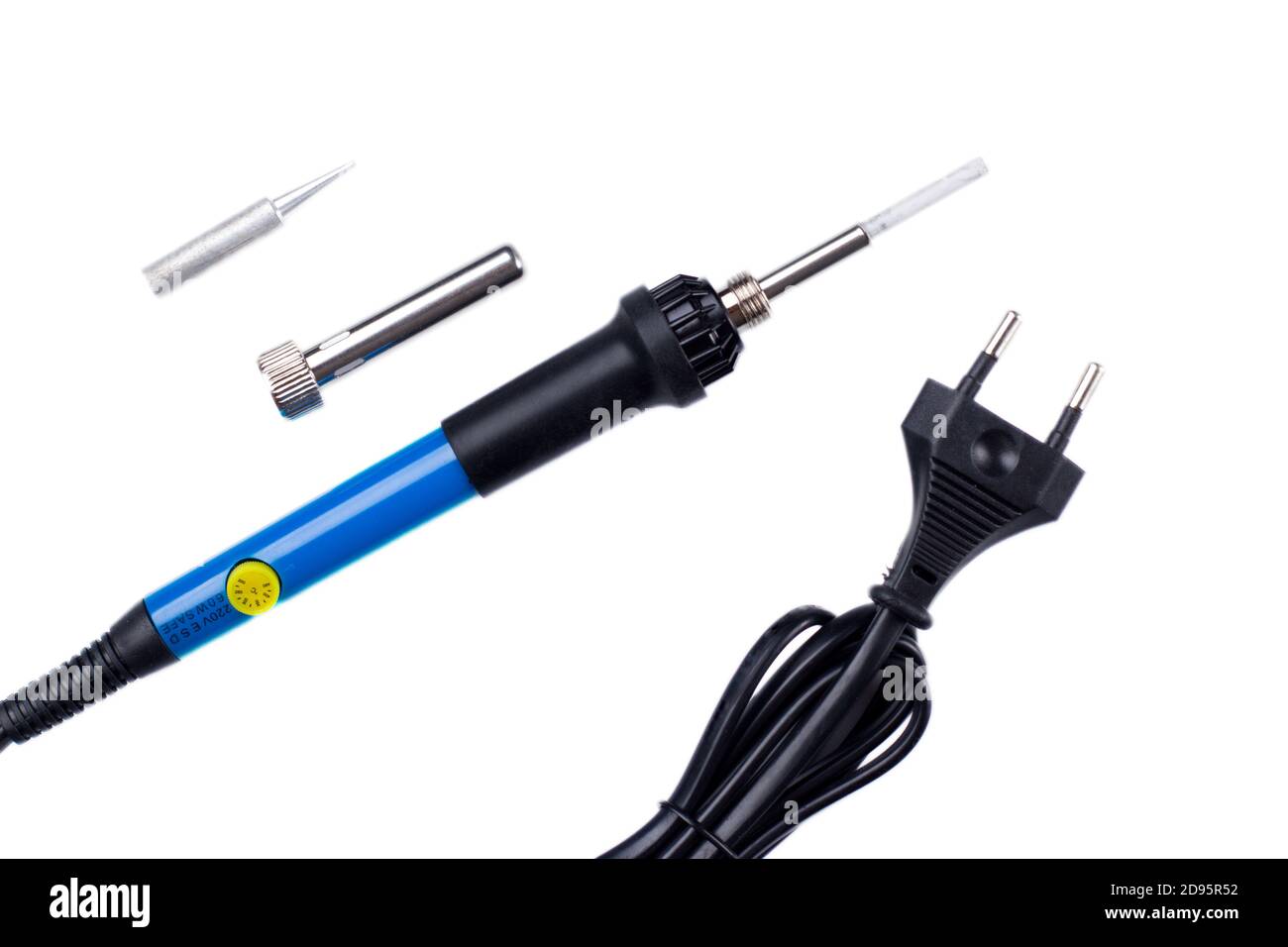 hand soldering iron disassembled on white background isolated Stock ...