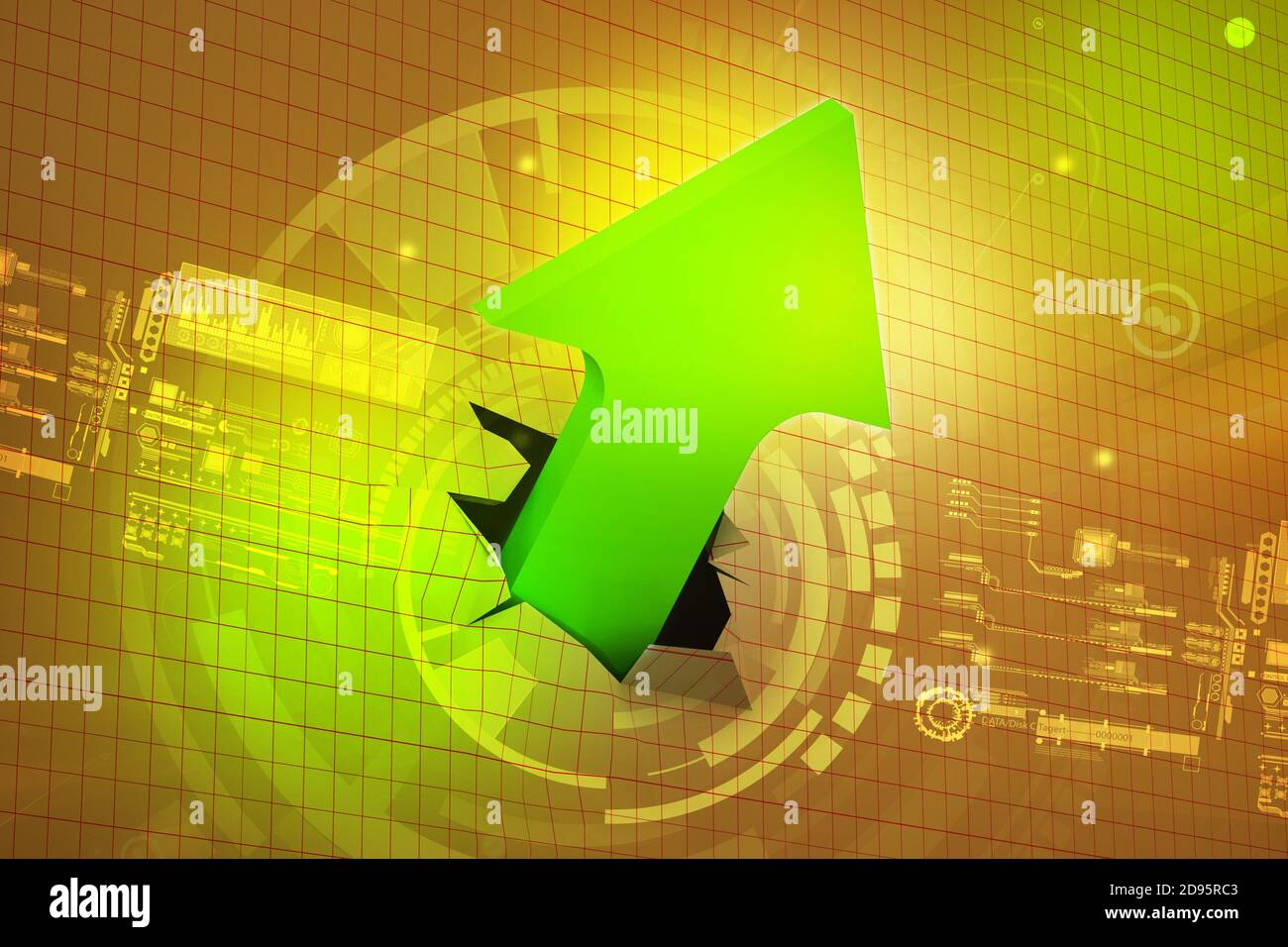 Growth green arrow Stock Photo - Alamy