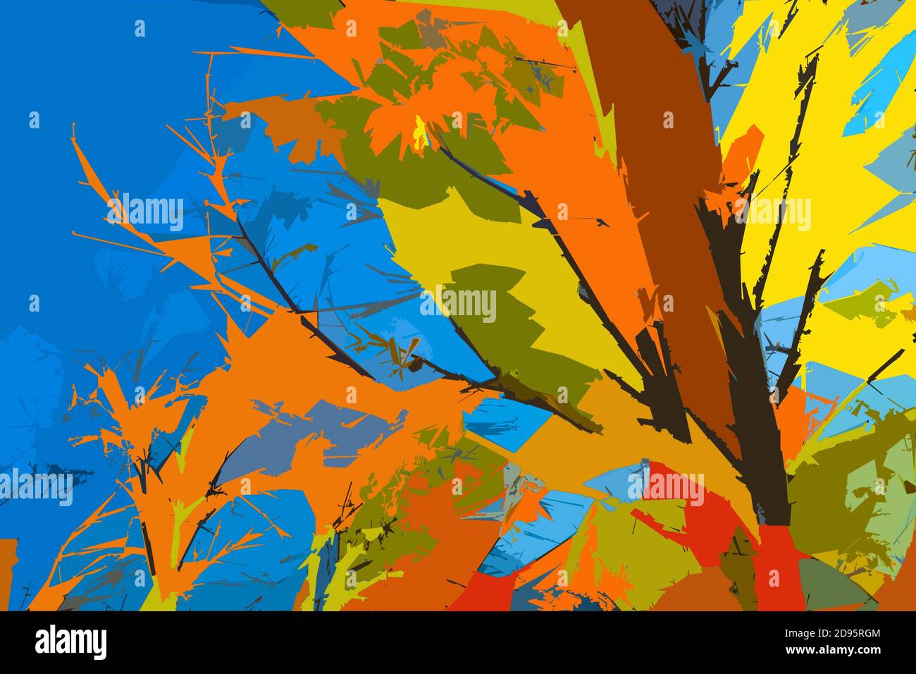 Stylized autumn leaves hi-res stock photography and images - Alamy