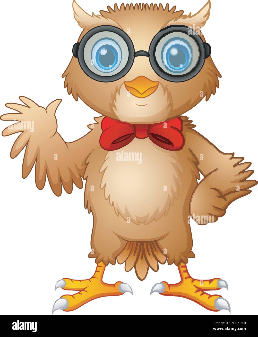 Vector illustration of Hipster owl in glasses and bow tie Stock Vector ...