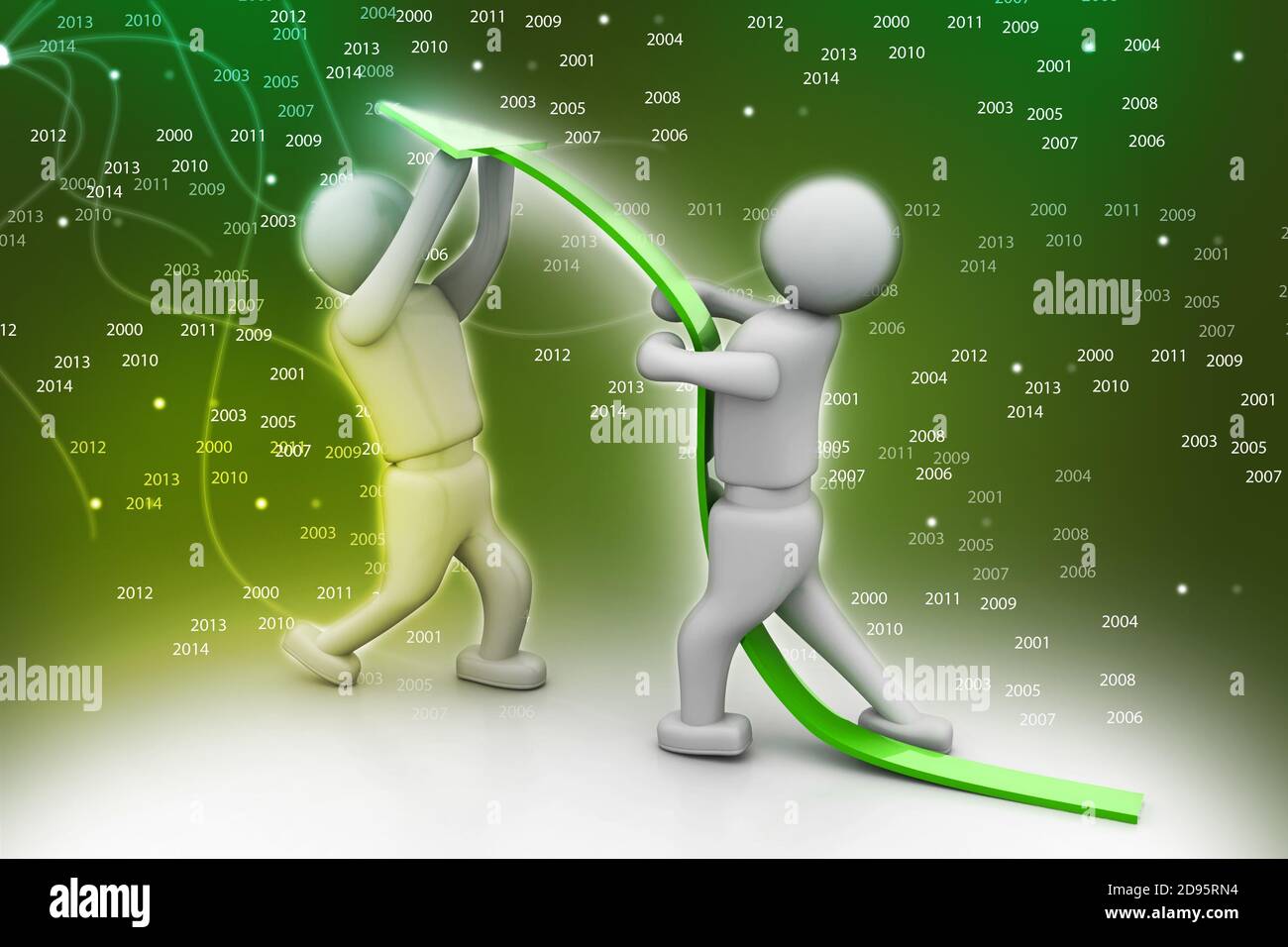 Growing business graph with people Stock Photo - Alamy