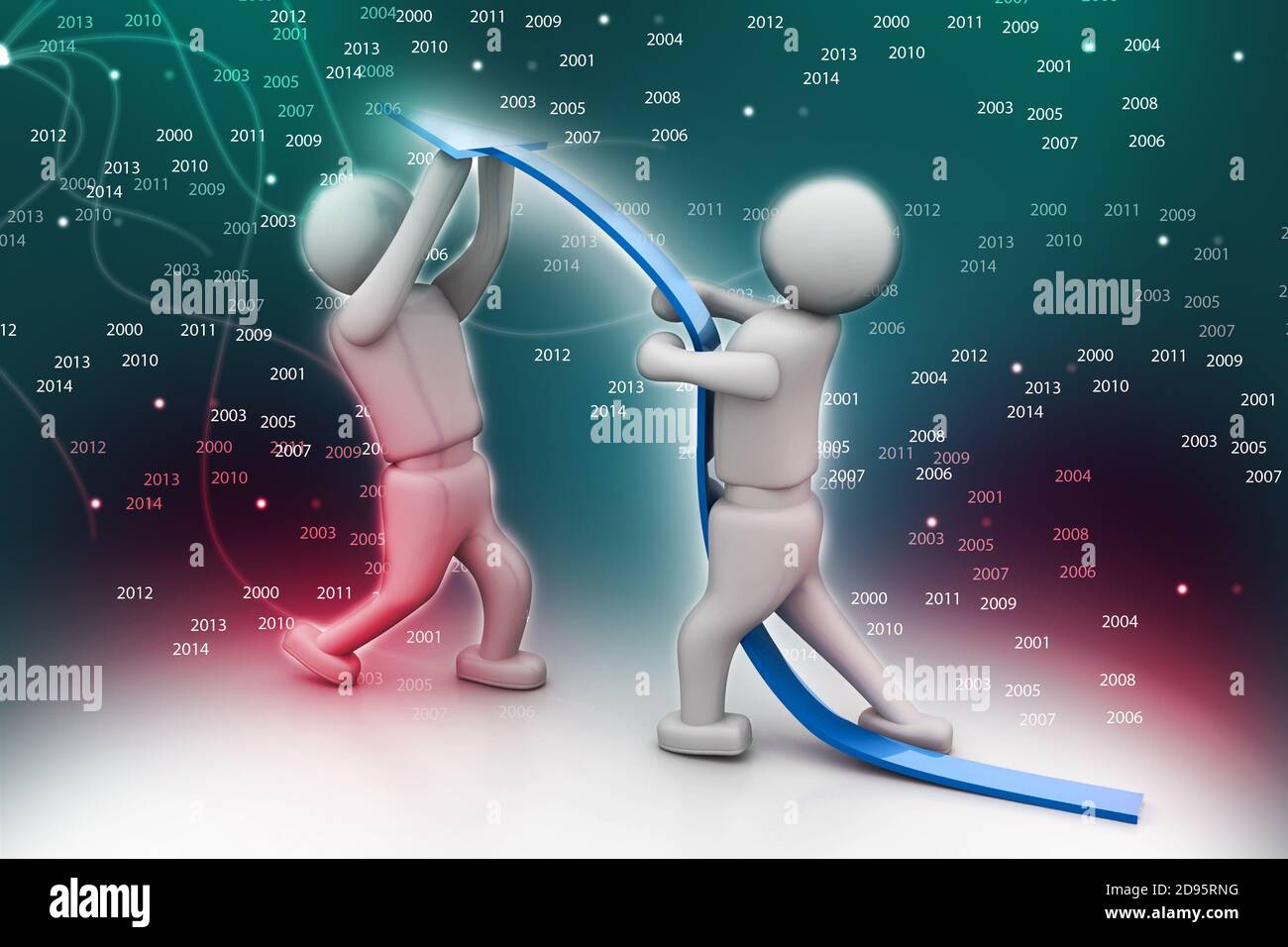 Growing business graph with people Stock Photo - Alamy