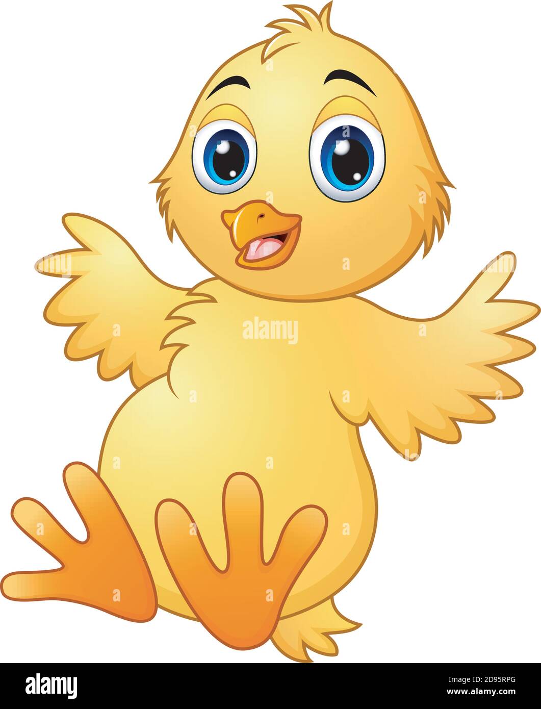 Vector illustration of Cute baby chicks cartoon Stock Vector Image ...