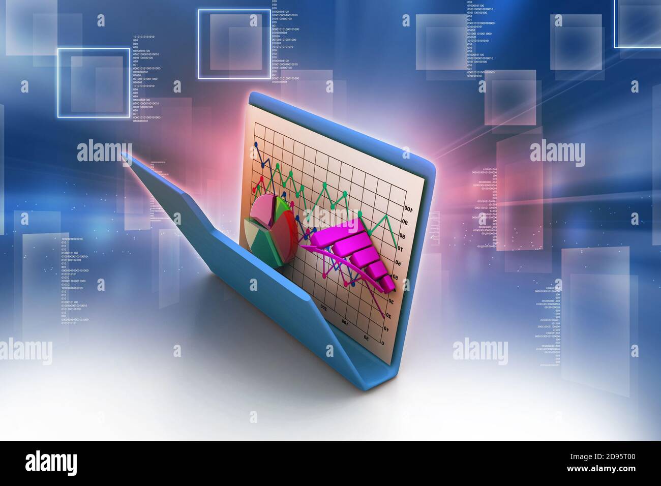 folder with diagram, chart, graph Stock Photo - Alamy