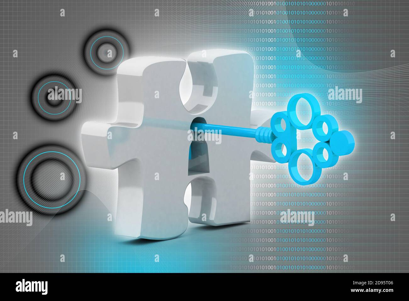 Puzzle with key Stock Photo - Alamy