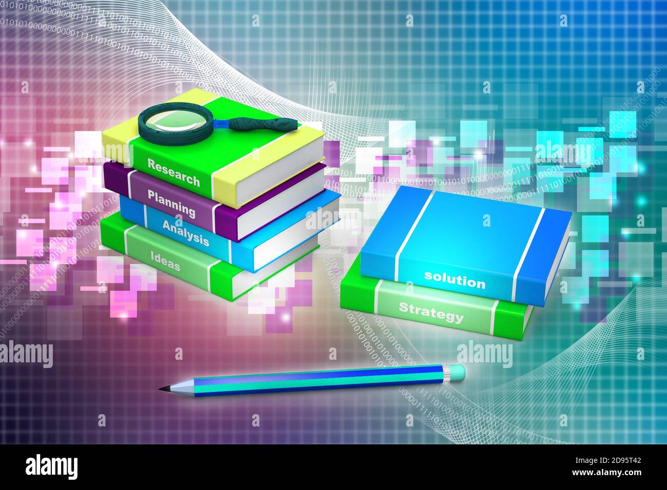 Business book analyzing Stock Photo - Alamy