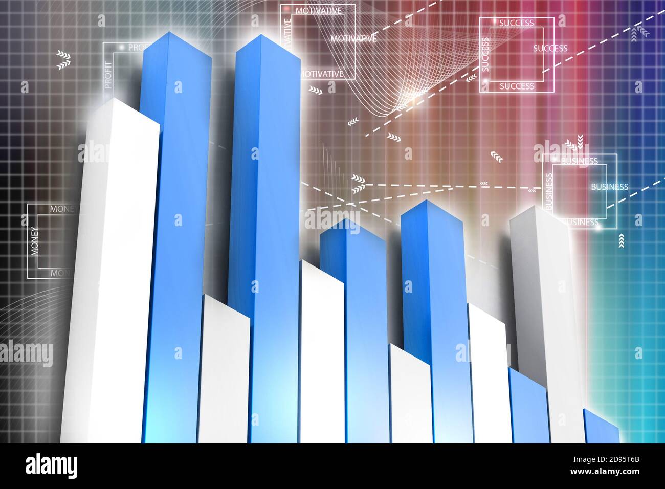 Growing business graph Stock Photo - Alamy