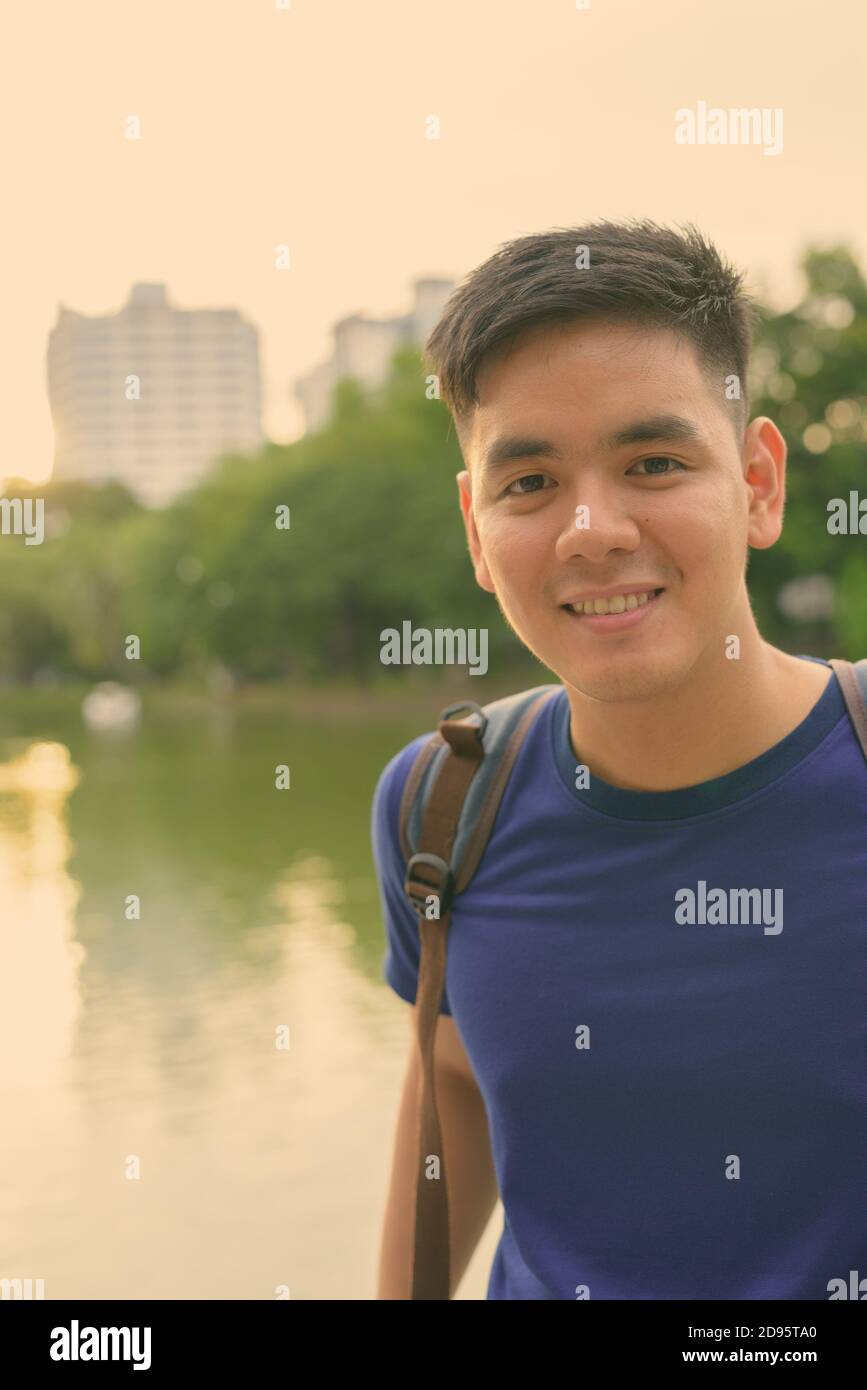 Handsome asian traveler backpack hi-res stock photography and images ...