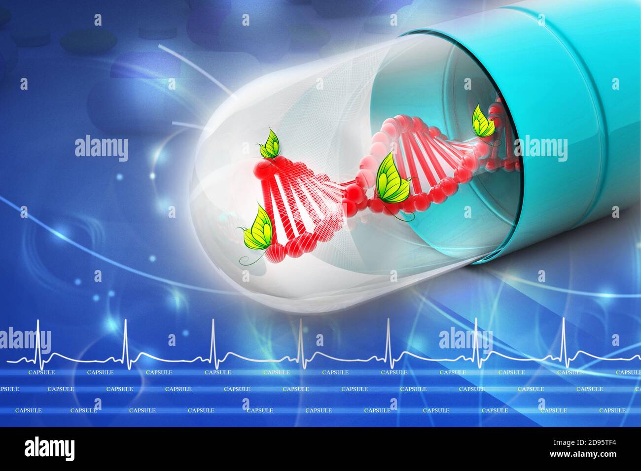 Dna structure in pill hi-res stock photography and images - Alamy