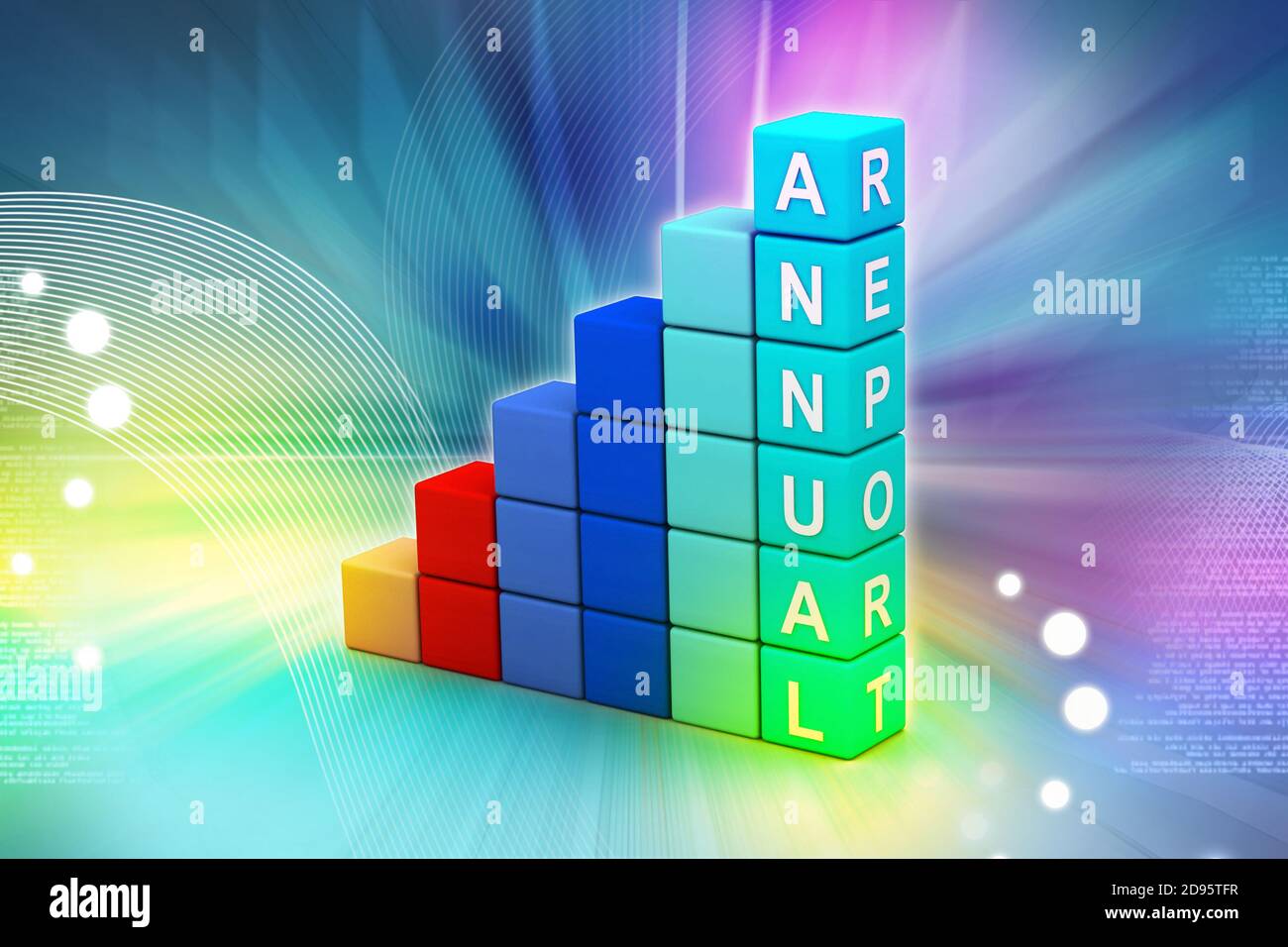 Colorful Annual report graph Stock Photo - Alamy