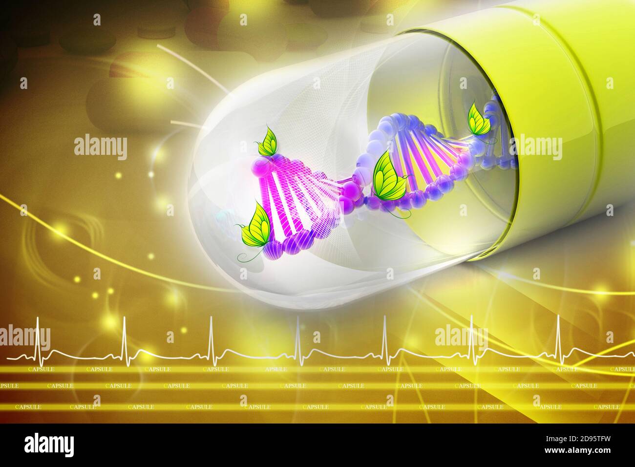 Dna structure in pill hi-res stock photography and images - Alamy