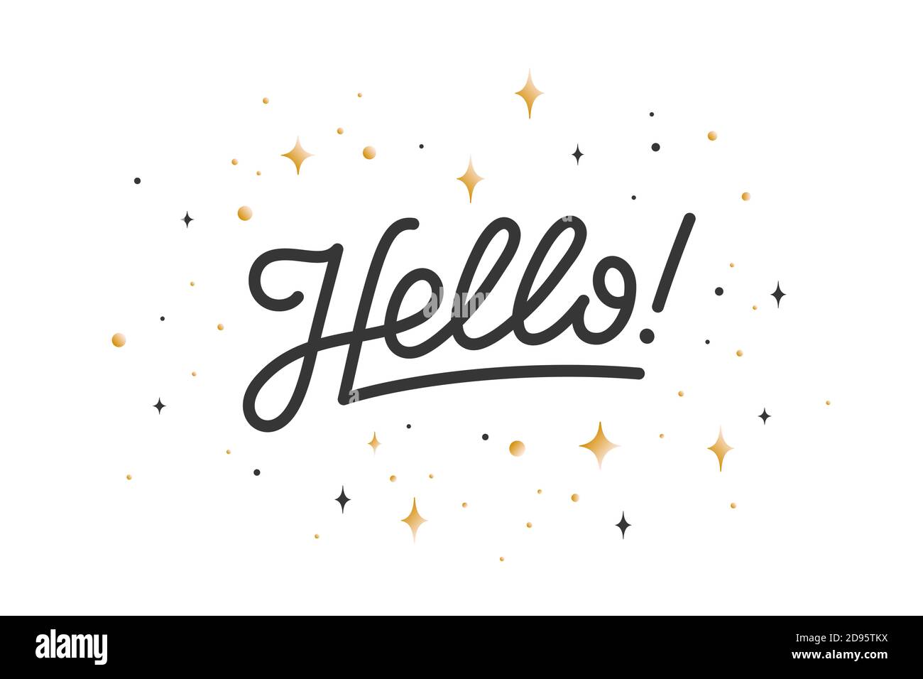 Hello. Lettering for banner Stock Vector Image & Art - Alamy