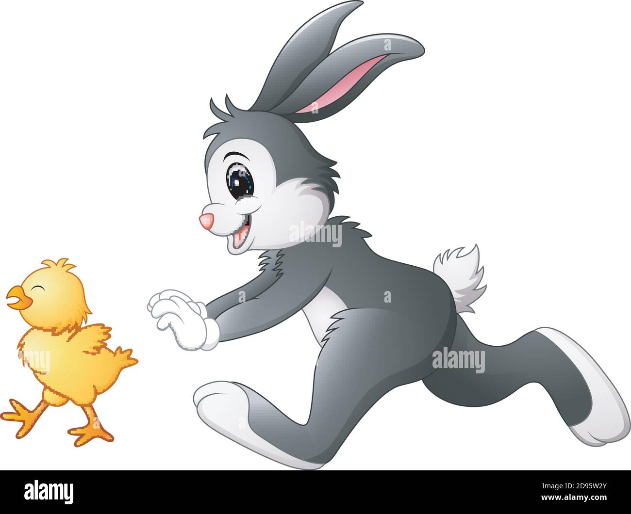 Chasing the rabbit Stock Vector Images - Alamy