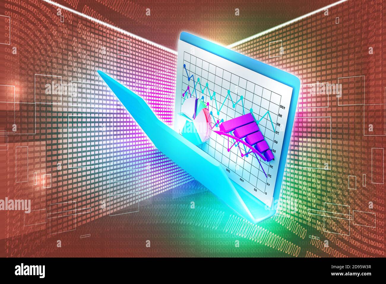folder with diagram, chart, graph Stock Photo - Alamy