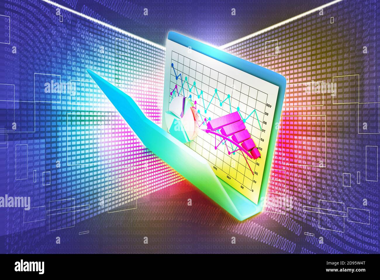 folder with diagram, chart, graph Stock Photo - Alamy