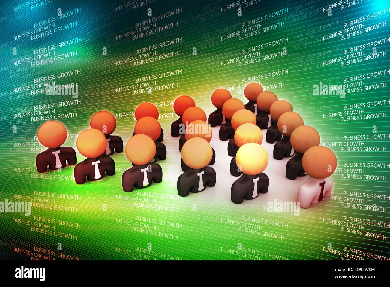 Business group with leader Stock Photo - Alamy