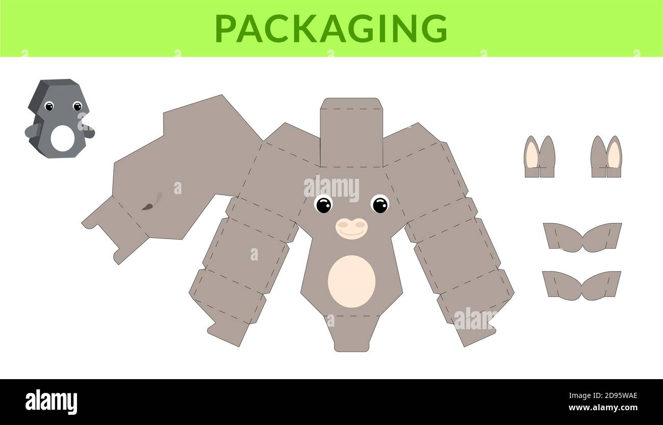 Party favor die cut donkey box for birthdays, baby showers for sweets ...