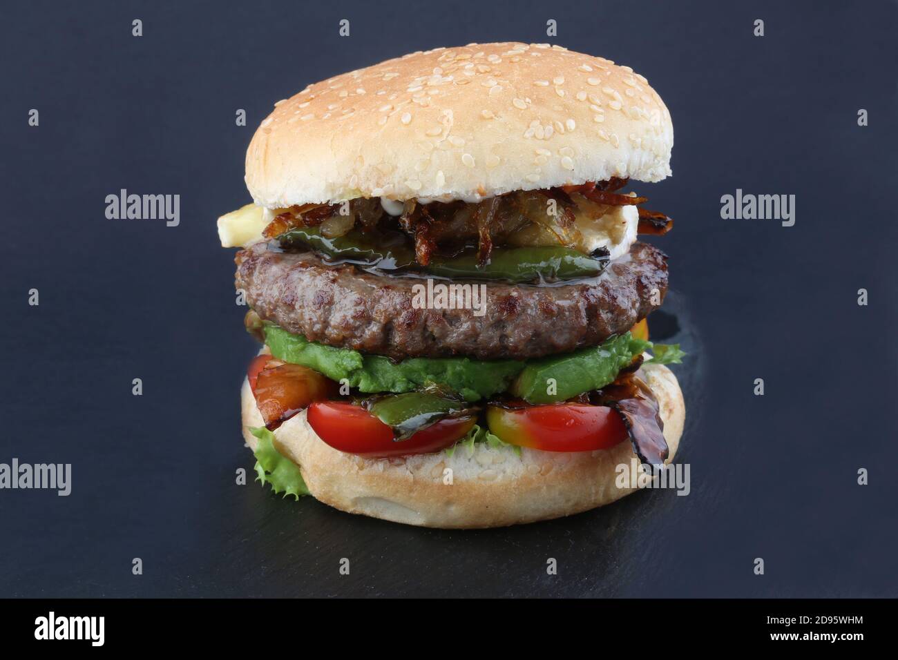homemade cheese burger as unhealthy food Stock Photo - Alamy