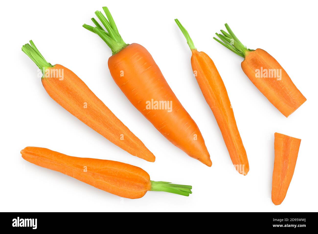 Carrot isolated on white background with clipping path and full depth ...