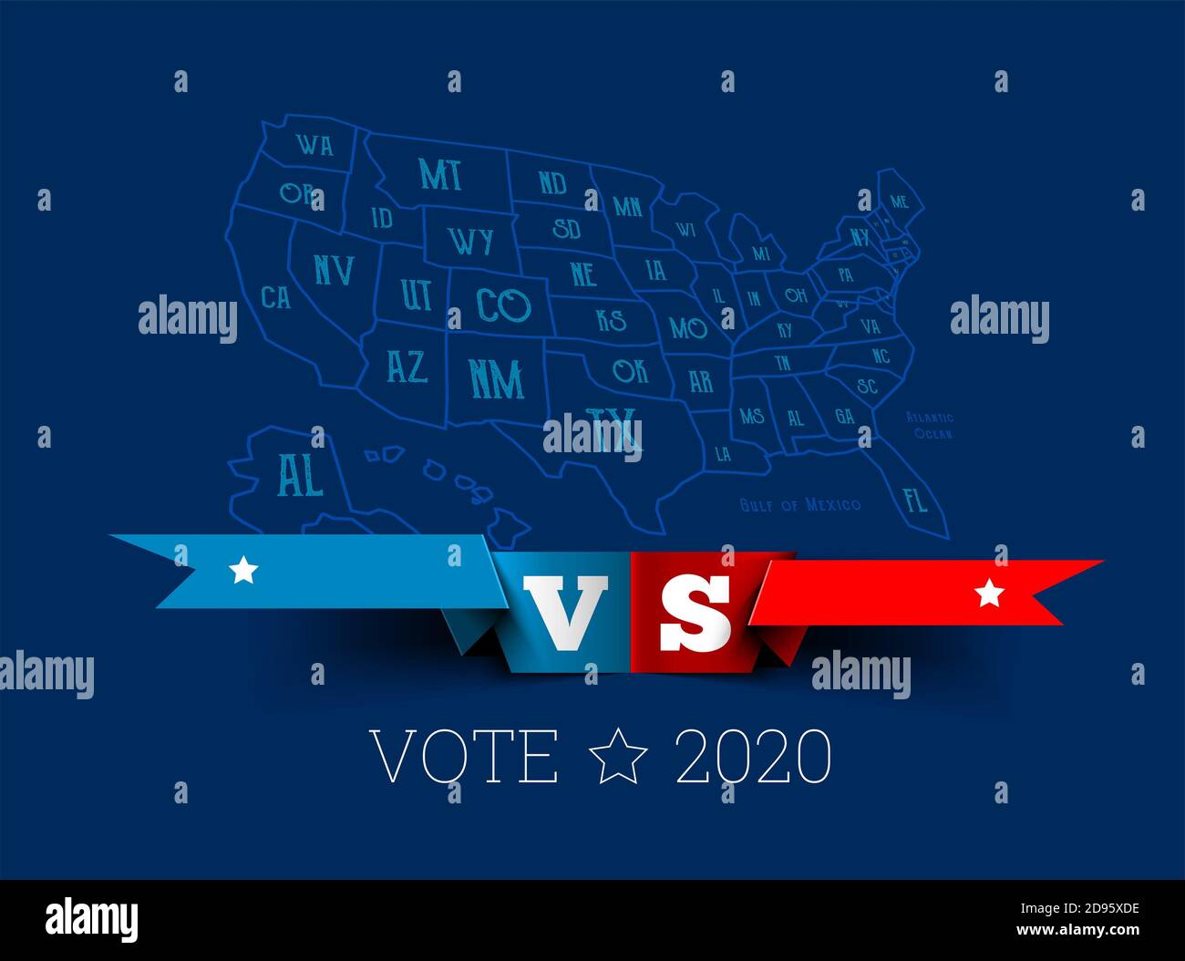 United america political map hi-res stock photography and images - Alamy
