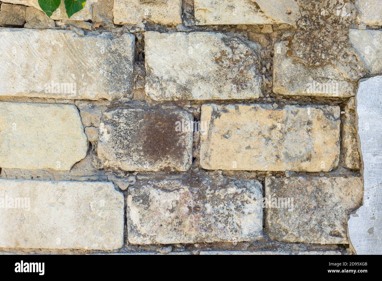 Old block wall with peeling a plaster Stock Photo - Alamy