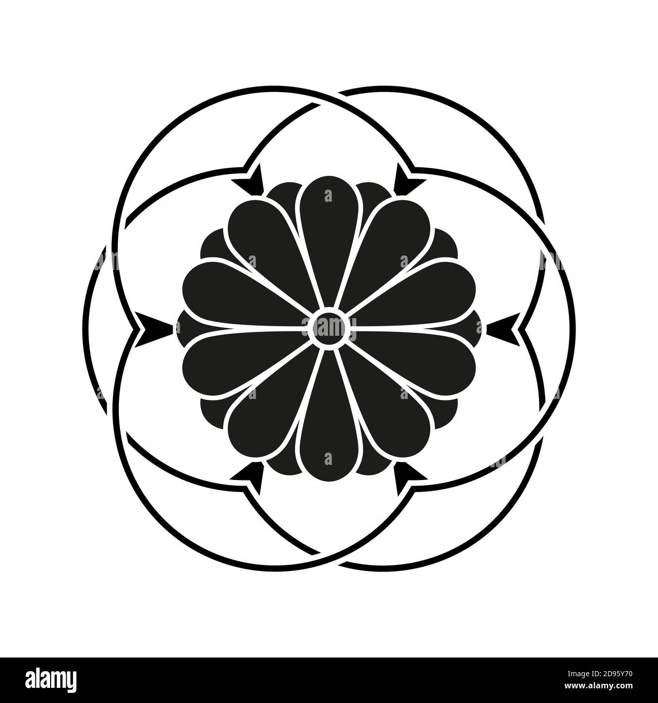 Chinese national flower peony Stock Vector Images - Alamy