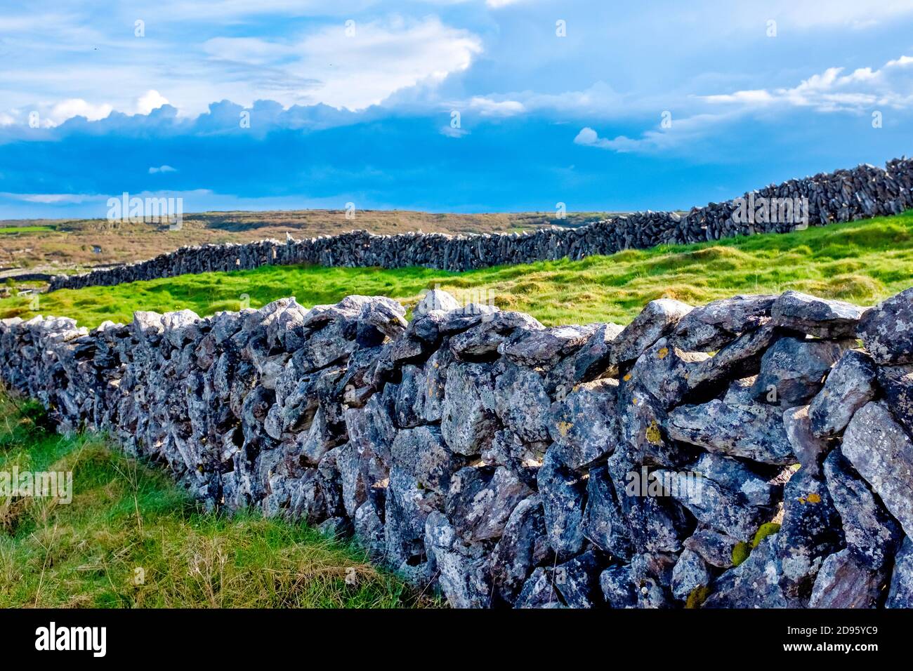 Irish dry stone wall in County Clare, Ireland Stock Photo - Alamy