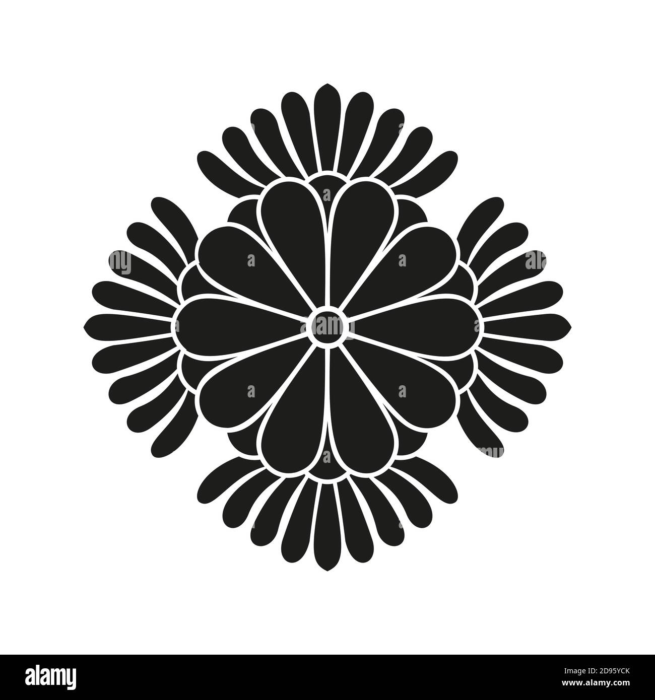 Japanese style design flower Sign, Royal symbol Stock Vector Image ...