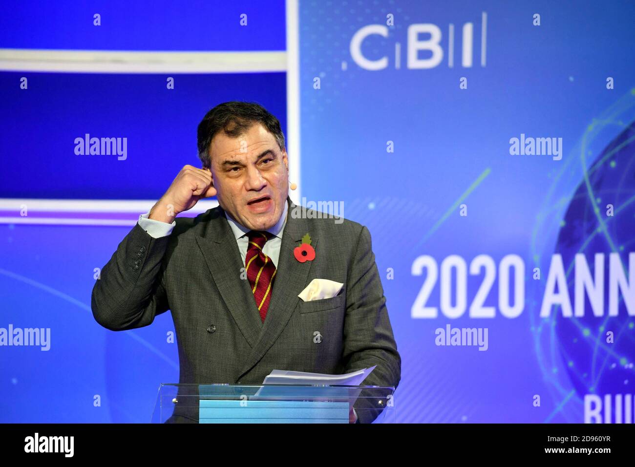 CBI President Lord Karan Bilimoria speaking during the CBI annual ...