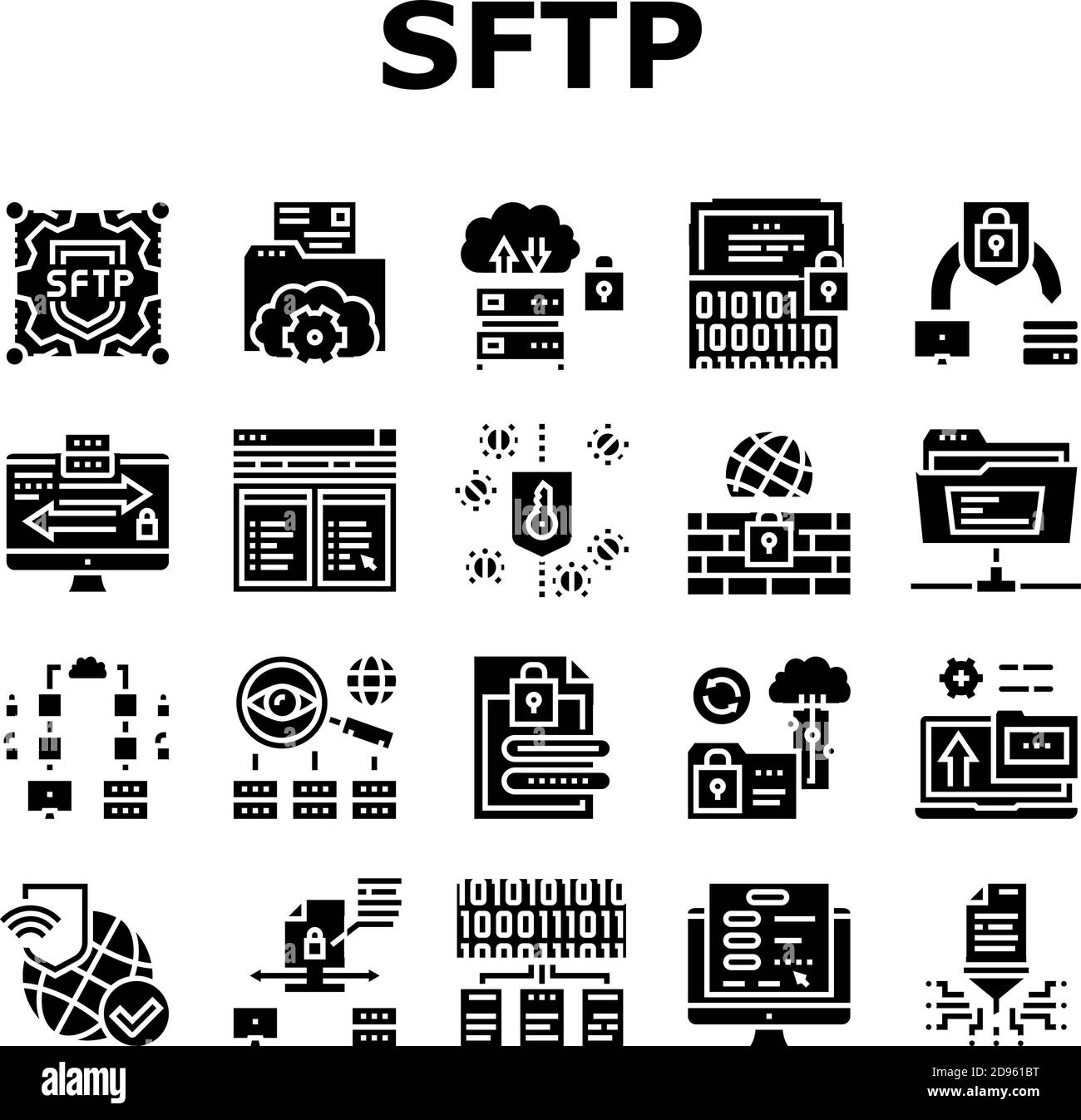 Secure file transfer protocol sftp Stock Vector Images - Alamy