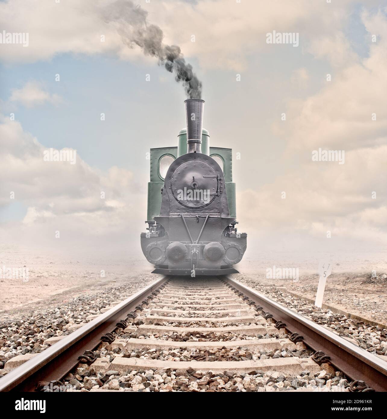 Front view of an steam locomotive Stock Photo - Alamy