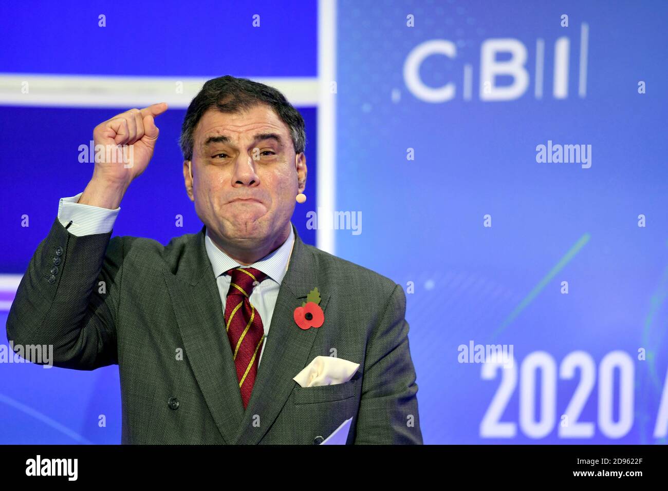 CBI President Lord Karan Bilimoria speaking during the CBI annual ...